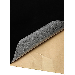 SANSAM Self-Adhesive Flannel Fabric - 17.2''x60'' Roll Soft Purple Adhesive Velvet Flocking Liner for Drawer, Cabinet,Shelves,Jewelry Box, Felt Repair Patch for Clothing, Furniture