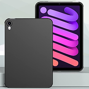 WOGROO Case for iPad Mini 6th Generation Case, iPad Mini 6 Case,iPad Mini 7 2024 Case (A17 Pro),Mini 7th Generation, Thin and Soft Tablet Protective Cover for iPad Mini 6 (8.3 inch), Black