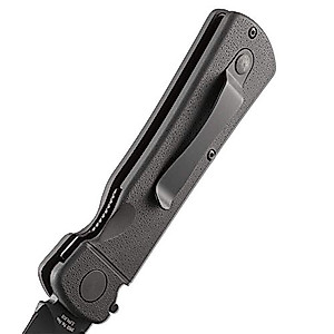 CRKT Hissatsu EDC Folding Pocket Knife: Assisted Opening Everyday Carry, Osoraku Modified Tanto Blade, Thumb Disk, Automated Liner Lock, Nylon Handle, Reversible Pocket Clip 2903