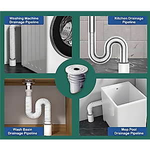 Washing Machine Drain Hose Seal.Floor Drain Plug Sewer Pipe Seal Sealing Cover. Sink Drain Pipe Silicone Seal,Wash Basin Drain Pipe Seal. 1.77in -1.96in [M (45-50mm)]