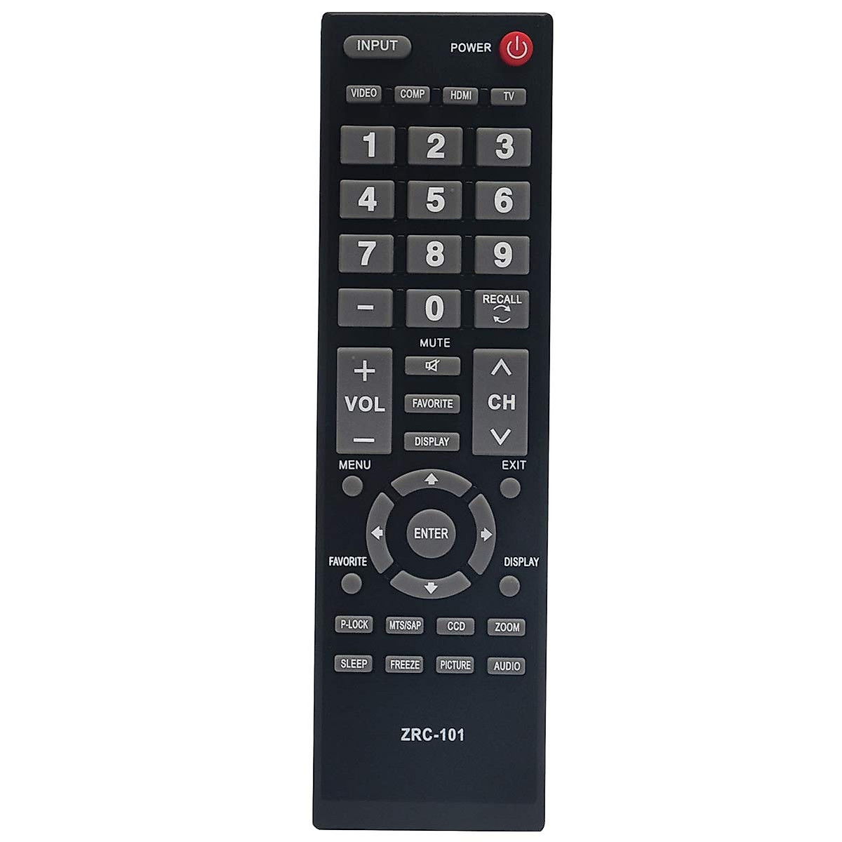 ZRC-101 Replacement Remote Control Applicable for Insignia LCD TV NS-LCD15-09 NS-LCD37-09 NS-LCD26-09 NS-LCD22-09 NS-LCD32-09 NS-LCD19-09 NS-LCD19-09CA