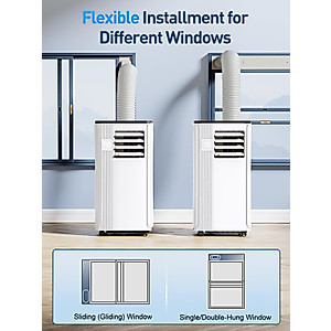 Portable Air Conditioners - 2024 Upgraded 10000 BTU Portable AC for Room up to 450 Sq. Ft, 3 in 1 AC Unit with 24H Timer, Smart Sleep Mode, Remote Control, Air Cooler for Bedroom Room Kitchen Camping