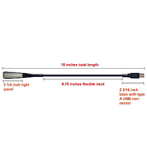 i2 Gear USB Reading Lamp with 14 LEDs Dimmable Touch Switch and Flexible Gooseneck for Notebook Laptop, Desktop, PC and MAC Computer + On/Off Setting (14 LED, Black)