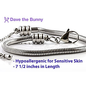 Emerald Park Jewelry Clover Bracelet | Four Leaf Clover with green Tint Stainless Steel Snake Chain Charm Bracelet