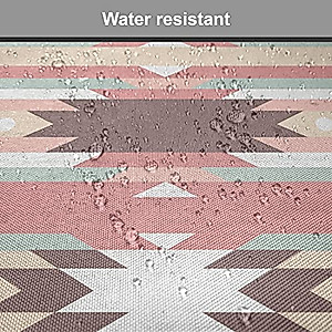 Lunarable Ethnic Chair Seating Cushion Set of 12, Rhythmic Tribal Style Motifs in Pastel Colors Illustration, Seat Pads for Office with Anti-Slip Backing, 16"x16", Mauve Taupe Multicolor