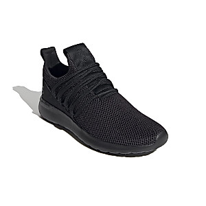 adidas mens Lite Racer Adapt 3.0 Running Shoe, Black/Black/Grey, 8.5 US