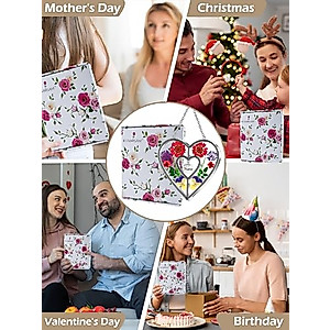 KY&BOSAM Heart Sun Catcher-Stained Glass Panles Nana Suncatchers Hangings for Windows Wind Chime Ornament Nana Gifts - Gifts for Nana Mother`s Day Birthday Christmas