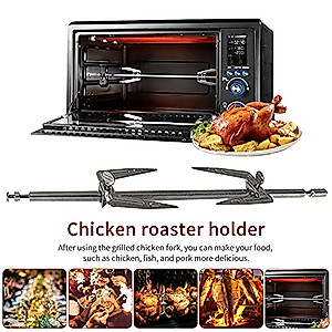 Air Fryer Replacement Fork, Roast Chicken Fork, Stainless Steel BBQ Grill Accessories for BBQ Home Kitchen Outdoor Camping