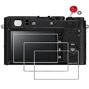 debous Screen Protector for Fujifilm X-S20 X100T X100F X-E2 X-E2S （not for X100V）, Anti-finger Optical Tempered Glass for Fuji XS20 X100T X100F XE2 XE2S Digital Camera (3 pack)