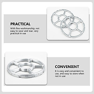 Gas Ring Trivet Galvanized Wok Ring Stove Rack: 2pcs Cooktop Range Pan Holder Stand Non Slip Gas Ring Reducer Milk Pot Support Brackets for Butter Warmer Small Saucepan Gas Stove Top Grates