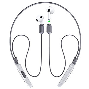 AirPods Strap with Smart Portable Power Supply for AirPods Pro 1, Airpods 1/2/3, Anti-Lost Neck Rope with Charger Power Bank (Not for AirPods Pro 2)