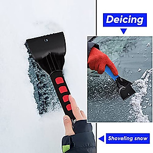 4 Pieces 10 Inch Car Ice Scrapers Frost Snow Scraper Frost Ice Removal Tools Plastic Ice Shovel Scraper with Foam Grip for Car Truck Windshield Home Window