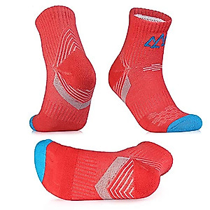 innotree 5 Pack Women's Cushioned Hiking Walking Running Socks, Quarter Ankle Socks