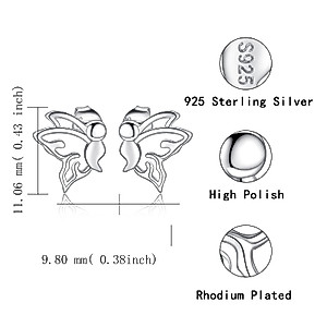 Semicolon Butterfly Earrings Sterling Silver - My Story Isn't Over Yet Struggle Depression Inspiring Jewelry Gift for Women