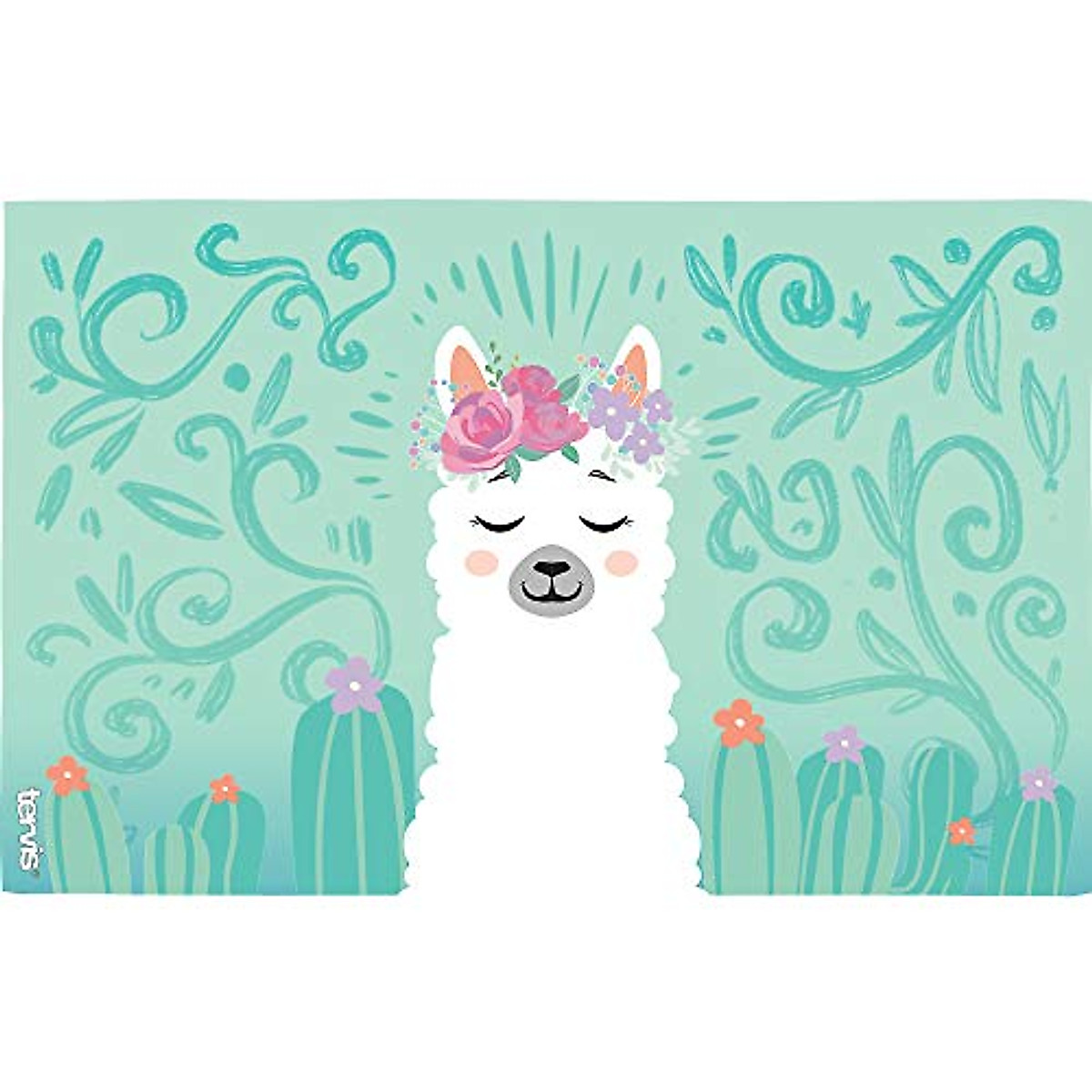 Tervis Llama Flora Made in USA Double Walled Insulated Tumbler Travel Cup Keeps Drinks Cold & Hot, 16oz, Clear