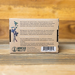 Organic Indoor Microgreens Growing Kit - Grow Purple Radish, Spicy Salad, & Broccoli Microgreens - Includes Self Watering Tray, Coco Coir Soil, Humidity Dome, Spray Bottle, White Surround Display Tray