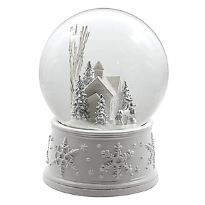 100MM White Christmas Snow Globe from The San Francisco Music Box Company