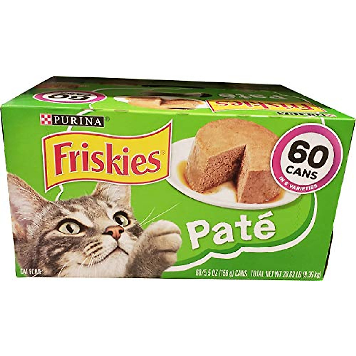 Purina Friskies Cat Food Poultry/Seafood 60 Cans /5.5 Oz Net Wt 330 Oz, 330 oz