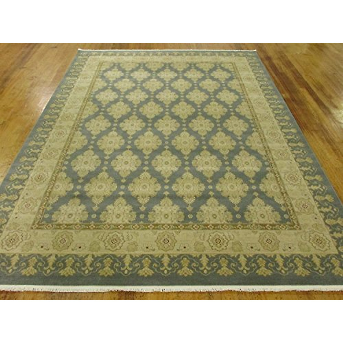 Unique Loom Edinburgh Collection Area Rug-Zinnia, 9 ft x 12 ft, Blue/Beige