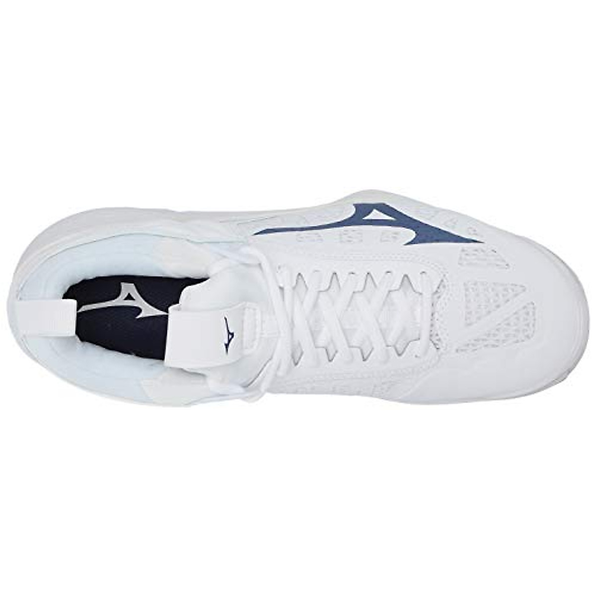 Mizuno 430260.0051.16.1150 Wave Momentum Women's Volleyball Shoe White-Navy (0051) 11 1/2 (1150)