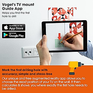 Vogel's THIN 405 flat TV wall mount for 26-55 inch TVs | Max. 55 lbs (25 kg) | Max. VESA 400x400 | Ultra slim TV wall mount | TÜV certified