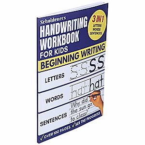 Handwriting Workbook for Kids: 3-in-1 Writing Practice Book to Master Letters, Words & Sentences