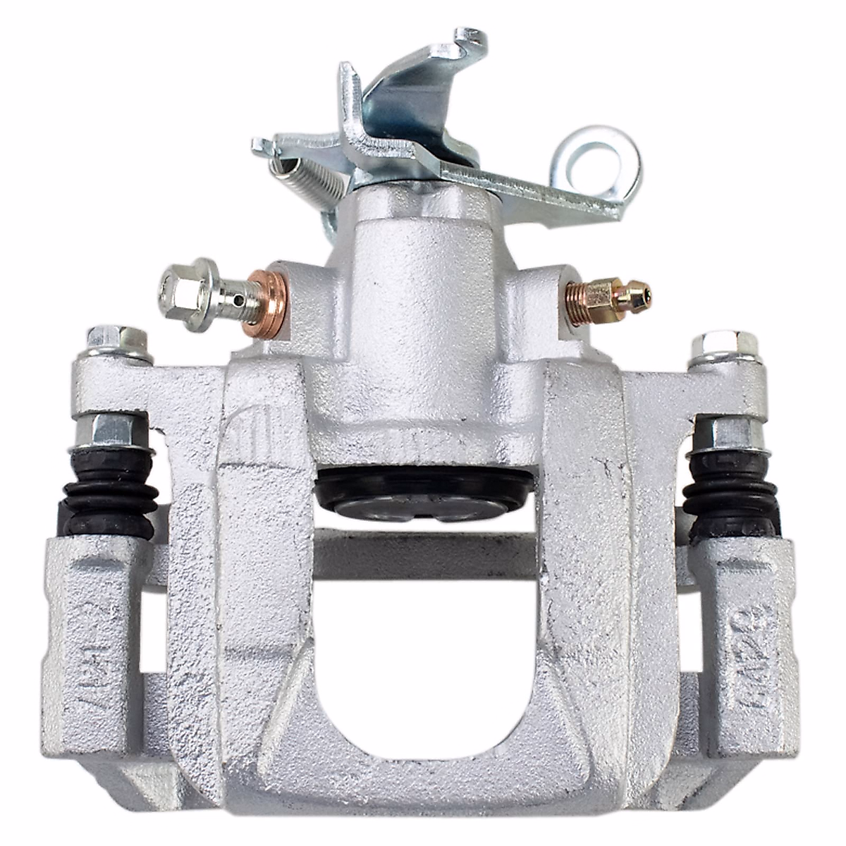 TRQ Rear Brake Pad & Rotor Kit Brake Caliper Brake Pads Brake Rotor Semi-Metallic Premium G-Coated Compatible with 2009-2013 Dodge Journey