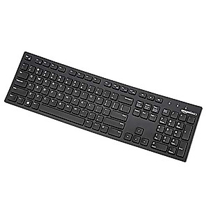Amazon Basics Low-Profile Wired USB Keyboard with US Layout (QWERTY), Matte Black
