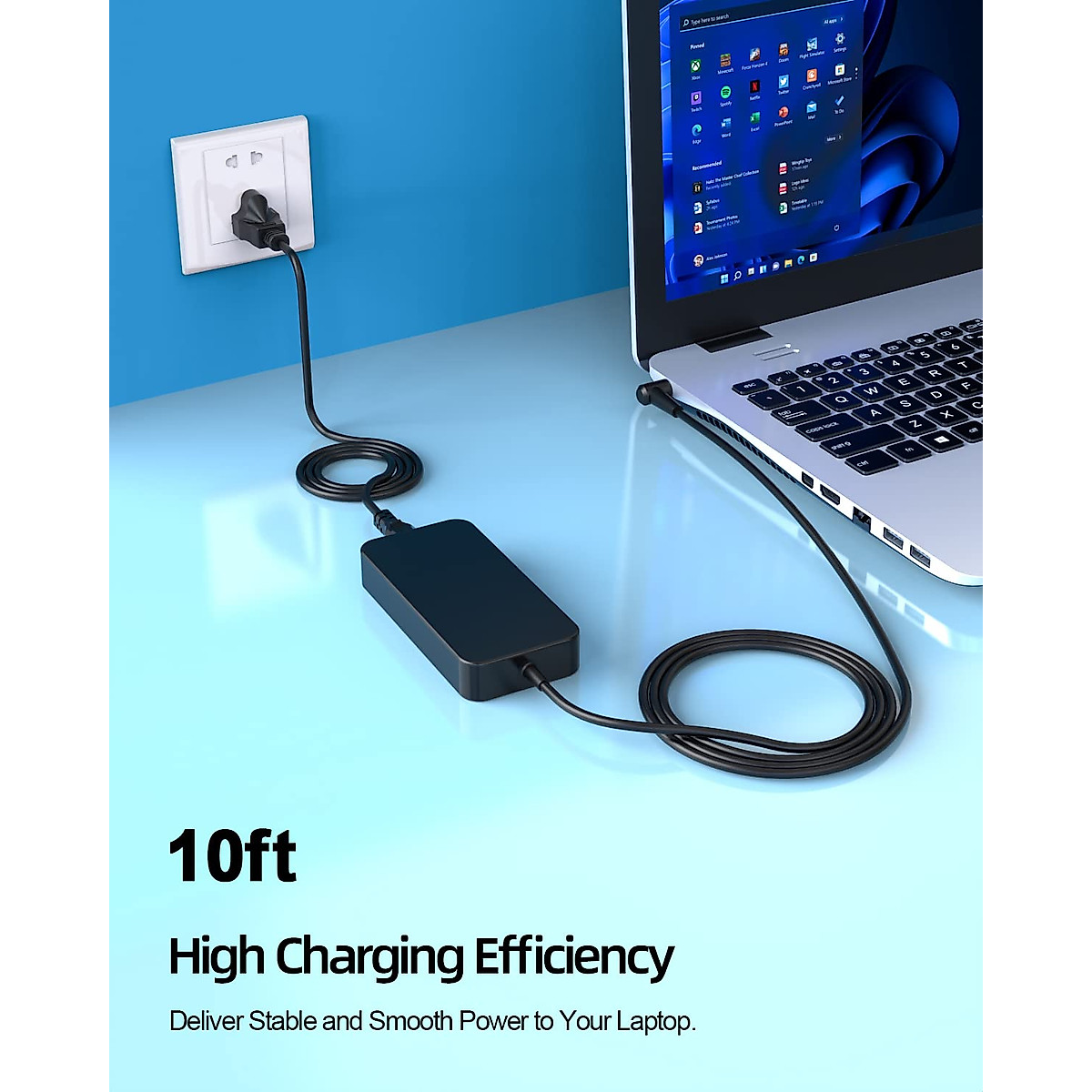 120W Charger Fit for Asus Q538 Q528 Q535 Q537 Q547 Q546 Q538EI Q528E Q528EH Q537F Q537FD Q535U Q535UD Q536F Q536FD Q547F Q547FD Q546F Q546FDX Zenbook Flip 15 Laptop Power Adapter