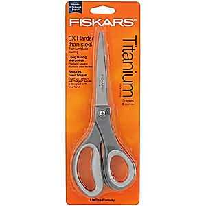 Softgrip Straight Titanium Scissors, 8-In.