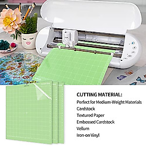 6 Pack Cutting Mats for Cricut, 12x12inch Cutting Mat, Adhesive Cutting Mat, Quilting Cutting Mats for for Art, Textiles, Scrapbooking (StandardGrip, LightGrip, StrongGrip, FabricGrip)