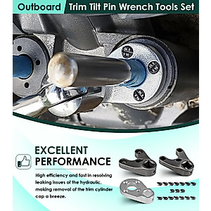 Trim Tilt Pin Wrench Set MT0004 & MT0006 & MT0009 Remove Trim/Tilt Caps on Hydraulic Cylinders for Yamaha Suzuki Johnson Evinrude Honda Outboards