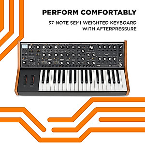 MOOG Subsequent 37 Paraphonic Analog Synthesizer and MIDI Keyboard with 37 Semi Weighted Keys, Headphone Amp, 256 Presets, Screen and Software Editor