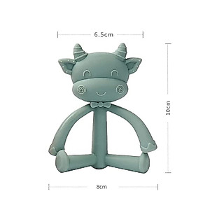 DarDaf Teether Cow (Blush) Baby Teething Toys, Silicone Baby Teether Baby Chew Toys Freezer Safe BPA Free, Soothe Babies Gums Teething 1.0 Count