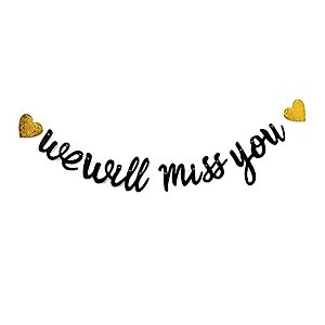 We Will Miss You Banner Bunting Goodbye Party Banner Retirement Banner for Going Away Party Decorations Retirement Decorations Farewell Decorations Party Army Party Decorations Graduation Office Work Supplies