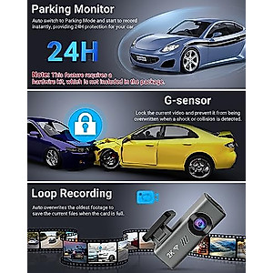 Dash Cam 2K WiFi Car Camera 1440P Dash Camera for Cars,Front Dashcam for Cars with Super Night Vision, WDR, Loop Recording, G-Sensor, 170°Wide Angle, Parking Monitor, WiFi &APP, Support 128GB Max