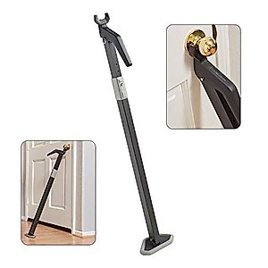 Super Heavy Duty Security Door Lock Bar Fully Adjustable Door Stopper Device for Home Defense for Residential and Commercial Use to Protect Against Forced Entry. Masterlock Door Jammer by Securadoor