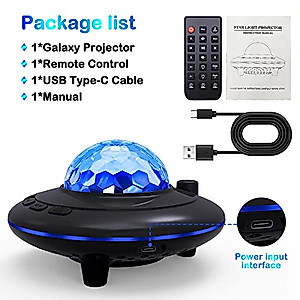 Star Projector,Laliled Ocean Wave Projector with Remote and Bluetooth Speaker,Timer,360 Degree Rotating Galaxy Light Projector for Baby Kids Adults Bedroom/Decoration/Birthday/Party