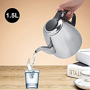 Ikunde 2l 5L Stainless Steel Stove top Teapot Tea Coffee Pot Kettle Heat Resistant Handle 5L