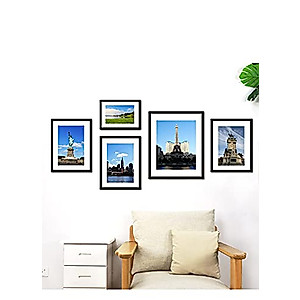 PEALSN 12x18 Picture Frame, Display Pictures 11 x 17 with Mat or 12 x 18 Without Mat for Wall Mounting Display, Photo Frames, Black.
