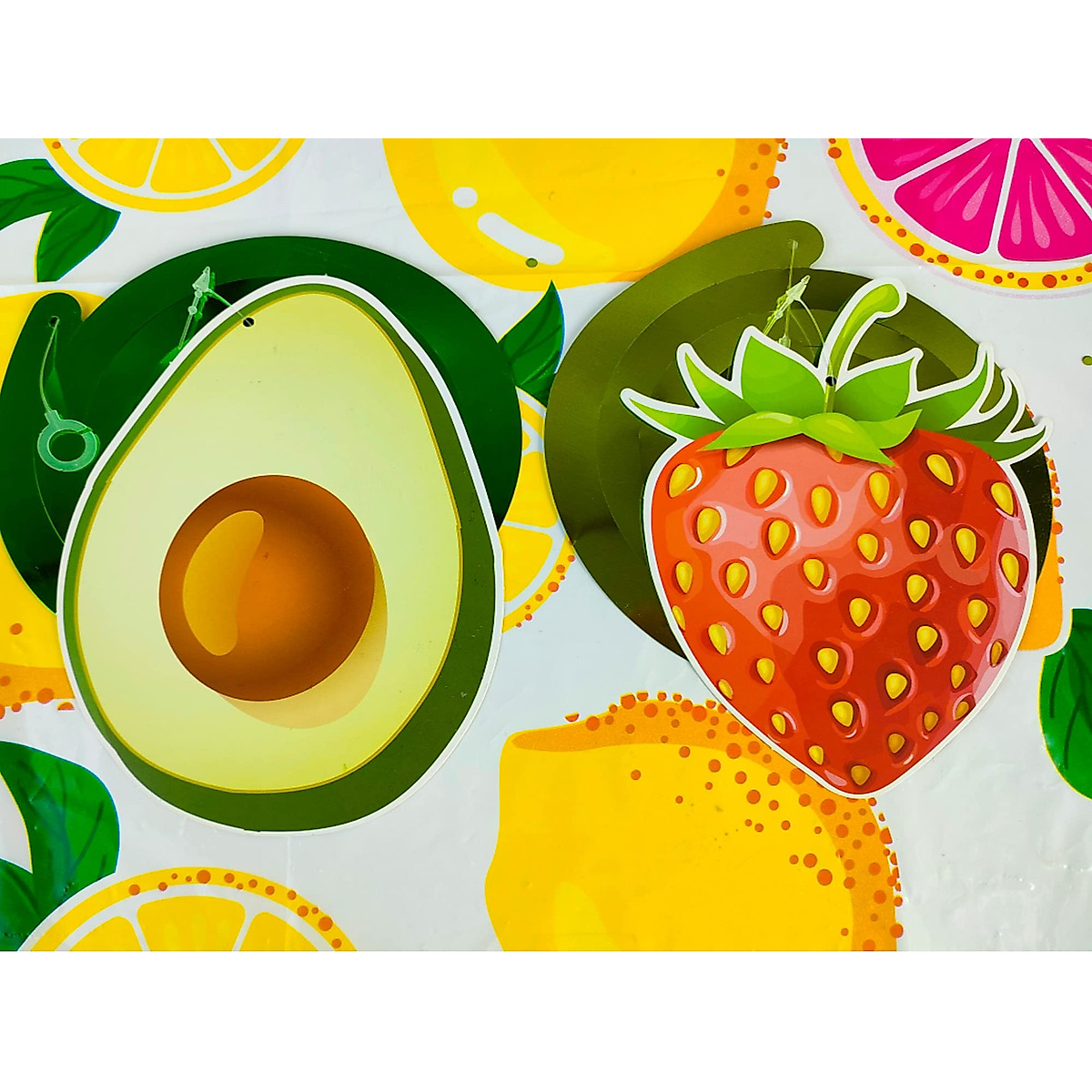 30pcs Tutti Frutti Hanging Swirls Decorations Summer Fruit Party Ceiling Streamer for Fruit Theme Party Supplies Birthday Baby Shower Favor Spiral Ornaments