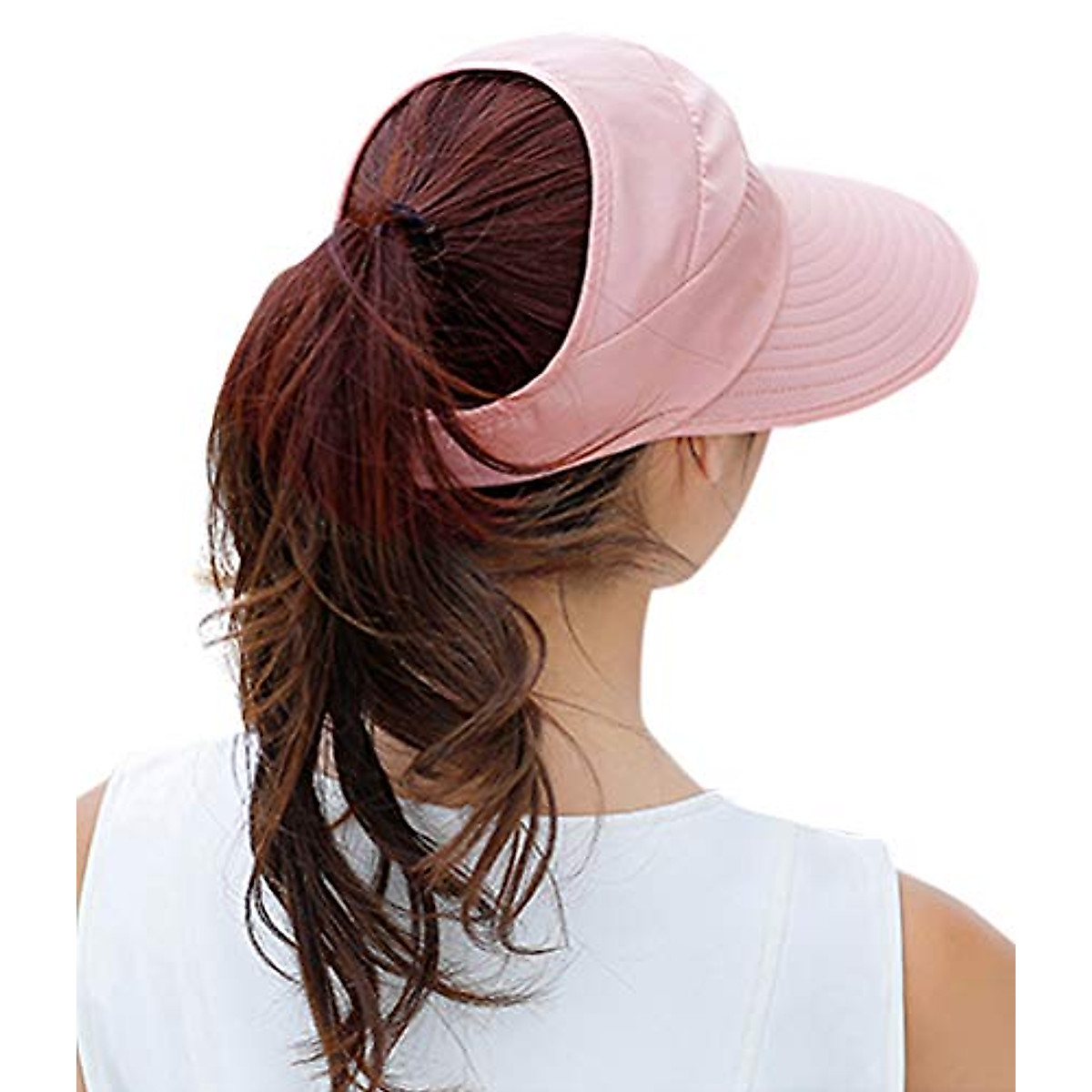 HINDAWI Sun Hats for Women Wide Brim Sun Hat UV Protection Visor Floppy Summer Packable Caps Light Pink