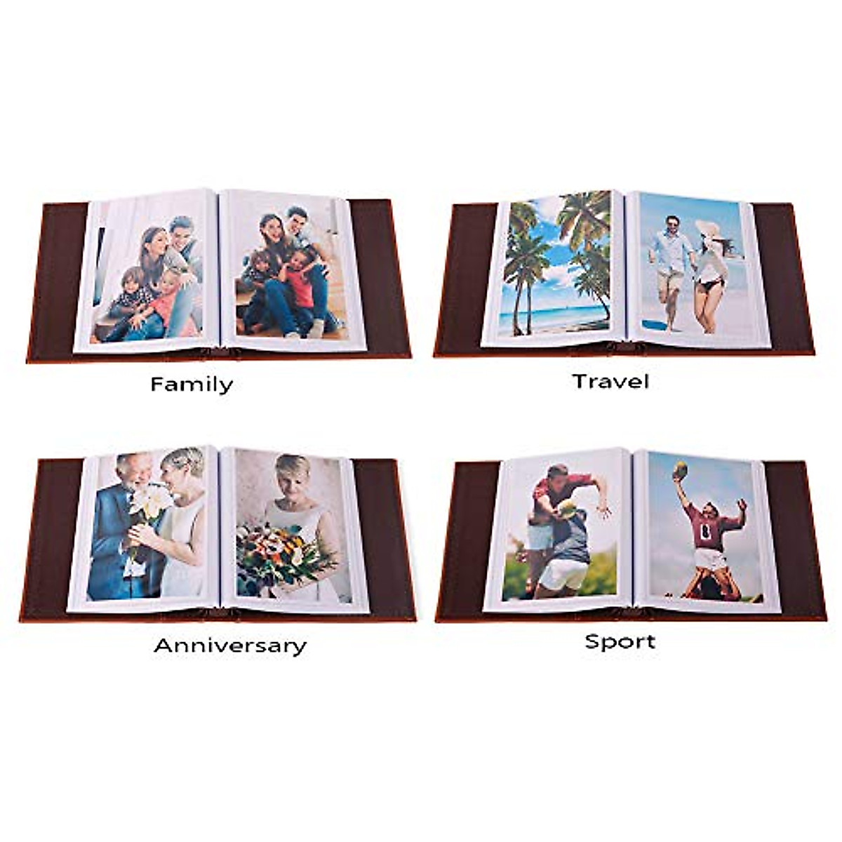 FaCraft 5x7 Photo Album 80 Photos Vertically,5x7 Photo Album Hold 80 Pictures for Family (80 Pockets)