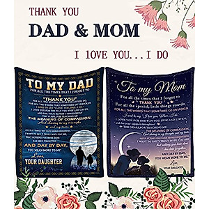 Joyloce to My Mom Blanket from Daughter - Meaningful Gifts for Mom 60"x50", Fleece Throw Blankets Birthday Gifts for Women - Mom Gifts Ideas from Kids for Her Birthday, Mothers Day or Christmas