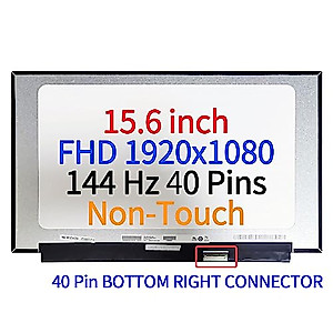 15.6" Screen Replacement for DELL DP/N 0F5TKP F5TKP 144Hz LCD Display Panel 40Pins FHD 1920(RGB)*1080 Non-Touch