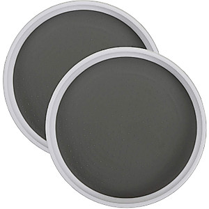 Lawei 2 Pack Lazy Susan Turntable - 12 Inch Non-Slip Kitchen Storage Turntable Spice Rack Organizer for Spices, Condiments, Baking