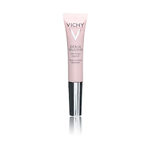 Vichy Idéalia Eye Cream with Caffeine & Vitamin C, Dark Circle Eye Serum Cream for Dark Circles & Fine Lines, Ophthalmologist Tested, 0.5 Fl Oz