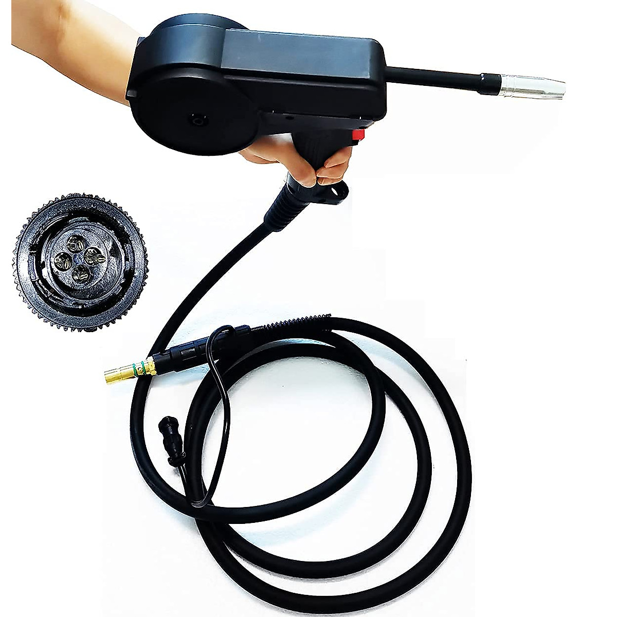 PreAsion Aluminum Spool Gun Mig Torch Fit Miller Millermatic 140 180 211300371 Spoolmate 100 Series with 10ft Cables for Aluminum Stainless Steel Iron with Welding Wire 20 Contact Tips