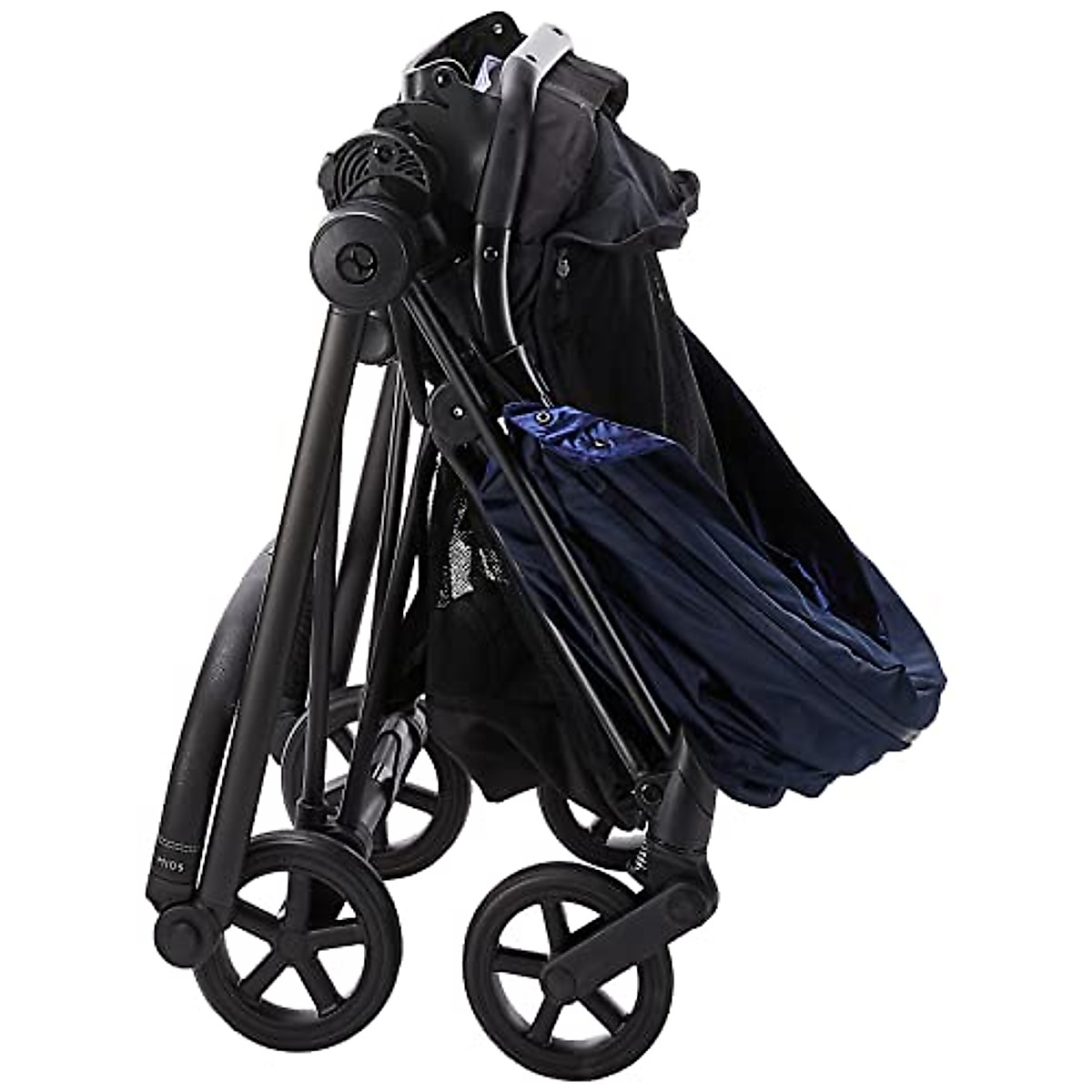Cybex Mios 2 Complete Stroller, One-Hand Compact Fold, Reversible Seat, Smooth Ride All-Wheel Suspension, Extra Storage, Adjustable Leg Rest, XXL Sun Canopy, in Indigo Blue with Chrome/Black Frame