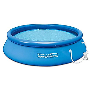 Summer Waves 12' Ft. Quick Set Inflatable Above Ground Pool with Filter Pump